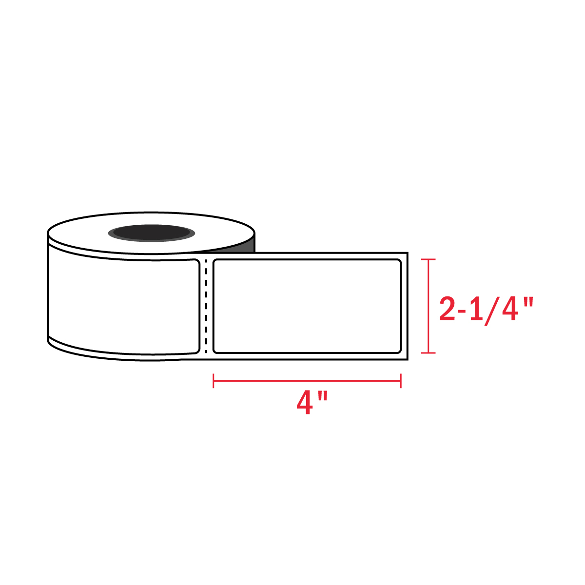 2 1 4 X 4 Direct Thermal Labels 1 Core EnKo Products