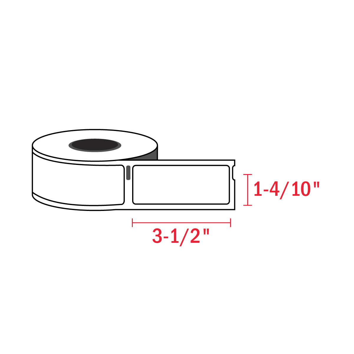 Dymo 30321 Large Address Labels 1-4/10" x 3-1/2"
